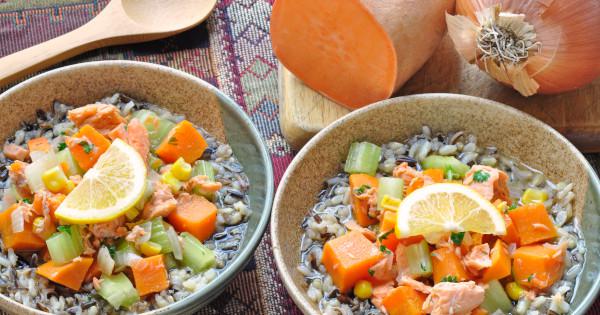 MedlinePlus: Wild Rice with Salmon Stew